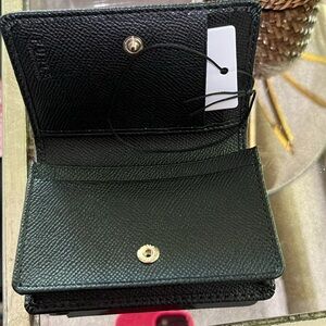 Furla | Bags | Furla Leather Compact Wallet In Black Brandnew Beautiful ...